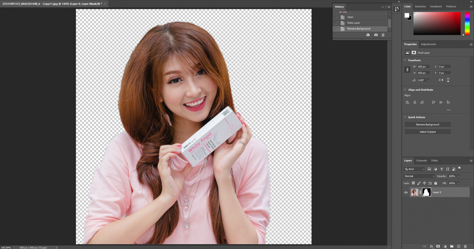 Hướng dẫn Remove Background bằng công cụ Quick Action trong Photoshop ...